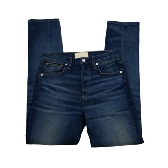 CQY | Jeans | Cqy High Rise Button Fly Dark Wash Designer Denim Jeans ...